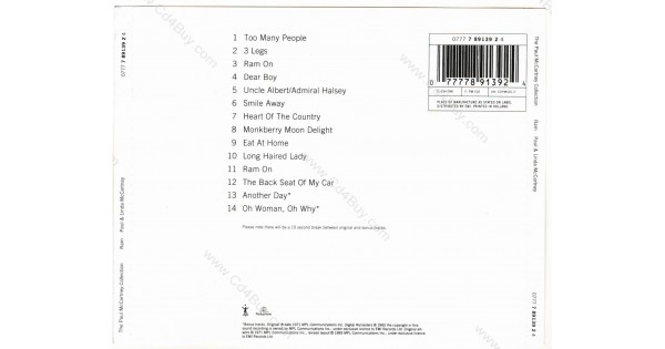 PAUL McCARTNEY - (Collection) Ram CD