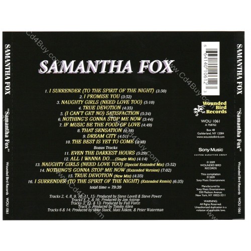 SAMANTHA FOX - Samantha Fox (Deluxe + Bonus Tracks)