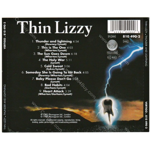 THIN LIZZY - Thunder And Lightning